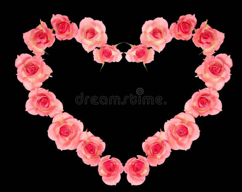 Rood hart met rozen vector illustratie. Illustration of offerte - 12988456