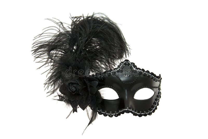 Het Zwarte Masker Van Carnaval of Van De Maskerade. Stock Foto - Image ...