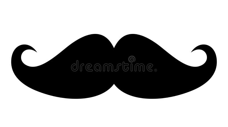 Het Zwarte Pictogram Van De Snor Vectorvorm Vector Illustratie ...