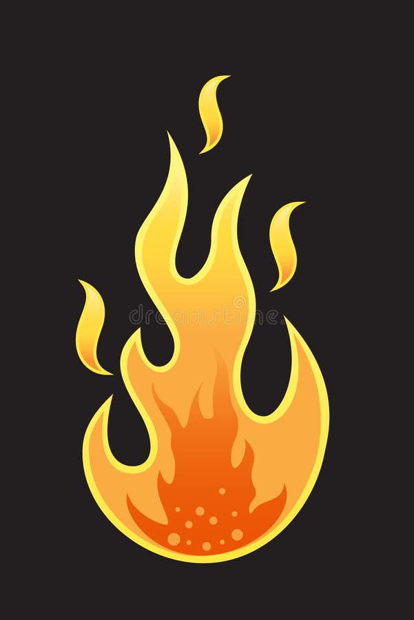 De Symbolen Van De Vlam En Van De Brand Vector Illustratie ...