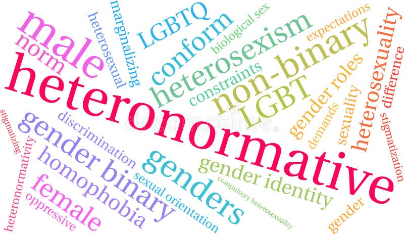 Heteronormative Word Cloud stock illustration. Illustration of roles ...
