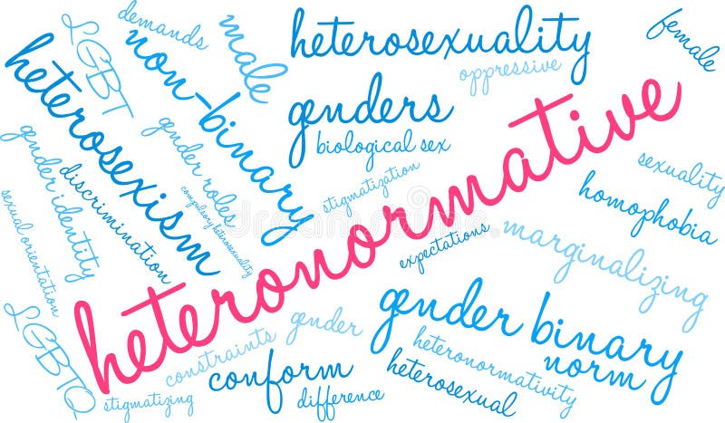 Heteronormative Word Cloud stock illustration. Illustration of roles ...