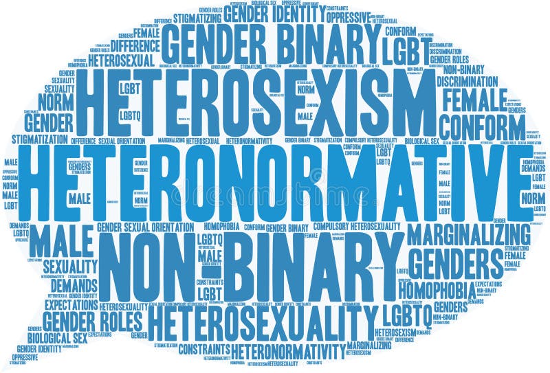 Heteronormative Word Cloud stock illustration. Illustration of roles ...