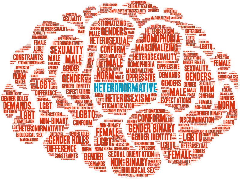Heteronormative Word Cloud stock illustration. Illustration of roles ...