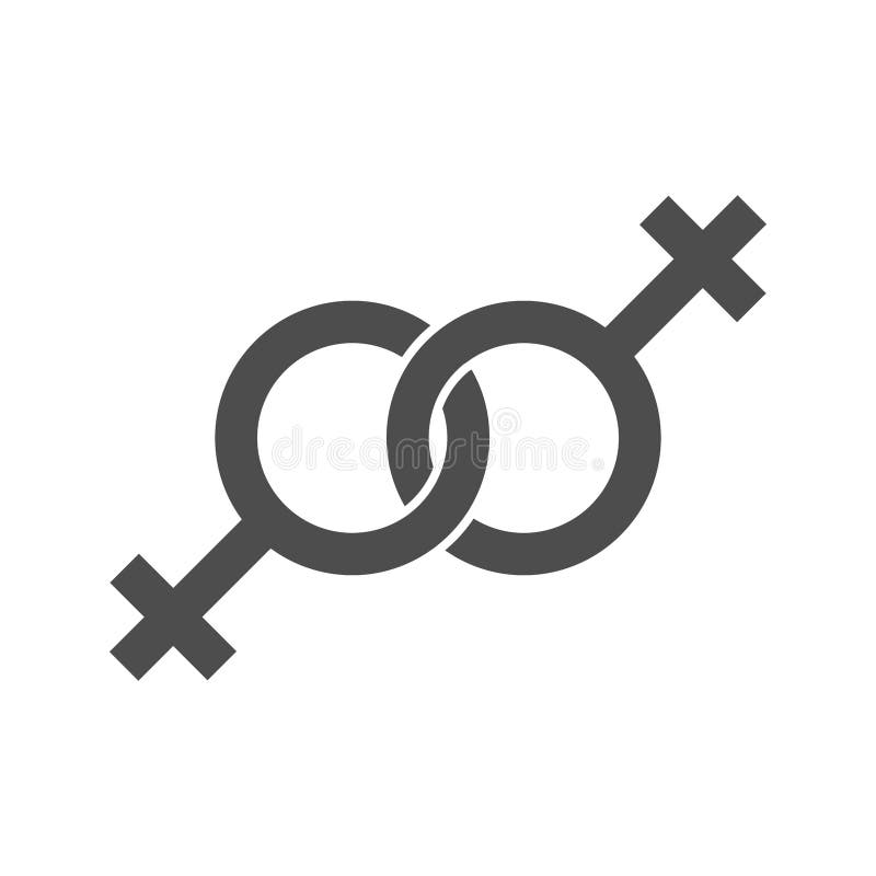 Heterosexual Pair Gender Sign Vector Icon Stock Vector Illustration