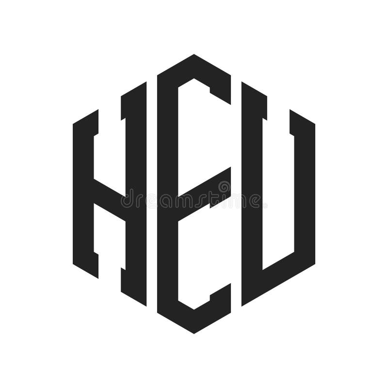 HEU Logo Design. Initial Letter HEU Monogram Logo Using Hexagon Shape ...
