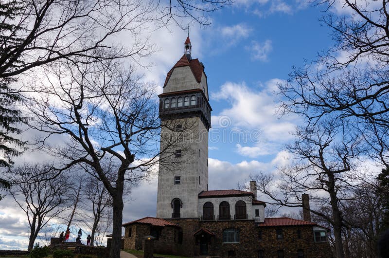 Heublien Tower at Talcott Mountain Stock Image - Image of connectiut ...