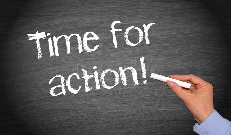 Heure pour l'action photo stock. Image du inspiré, travaux - 35277638