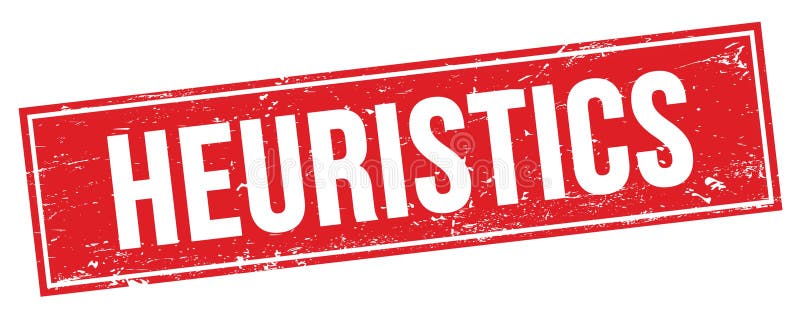 HEURISTICS Text on Red Grungy Rectangle Stamp Stock Illustration ...