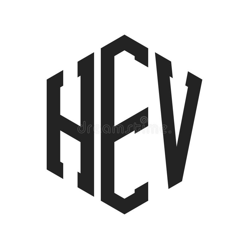 HEV Logo Design. Initial Letter HEV Monogram Logo Using Hexagon Shape ...