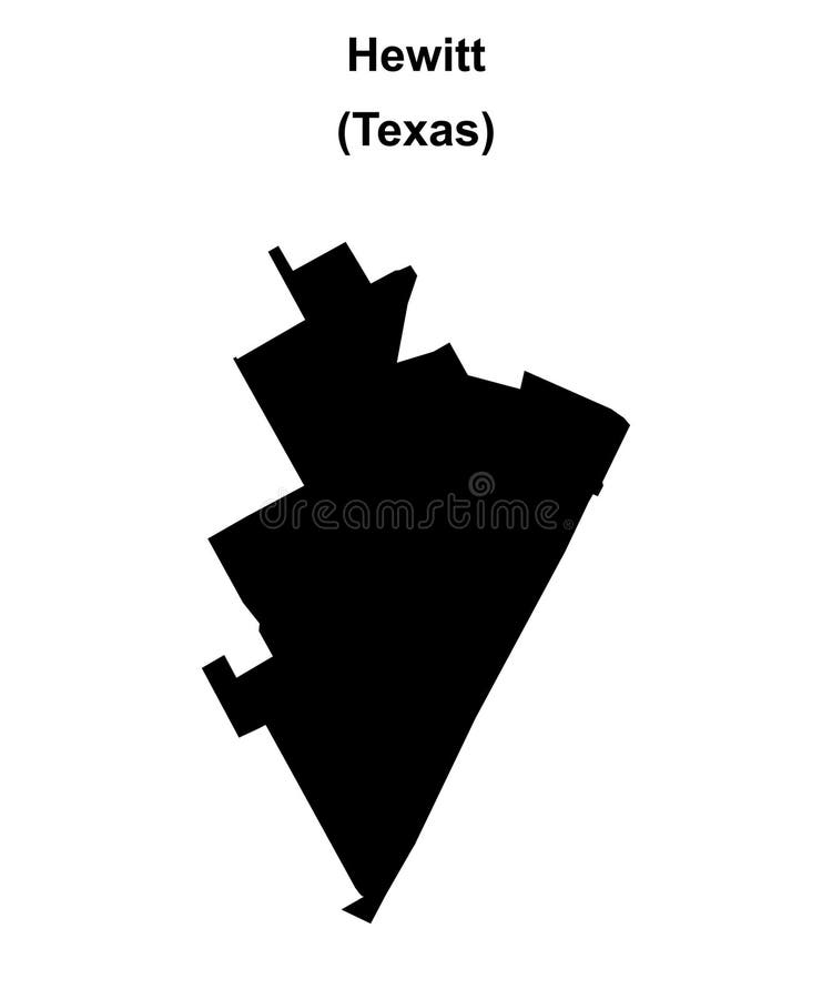 Hewitt outline map stock vector. Illustration of contour - 357645839