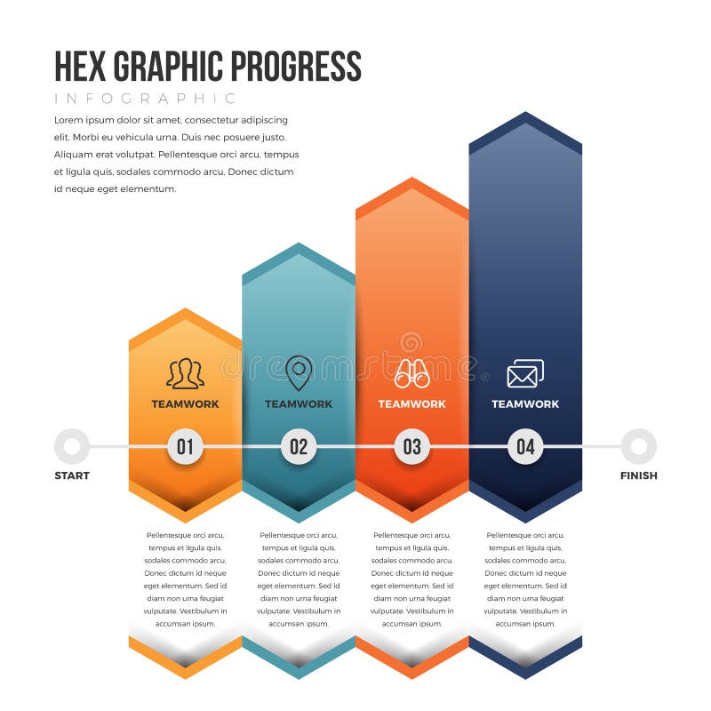 Hex Graphic Progress stock vector. Illustration of information - 80899755