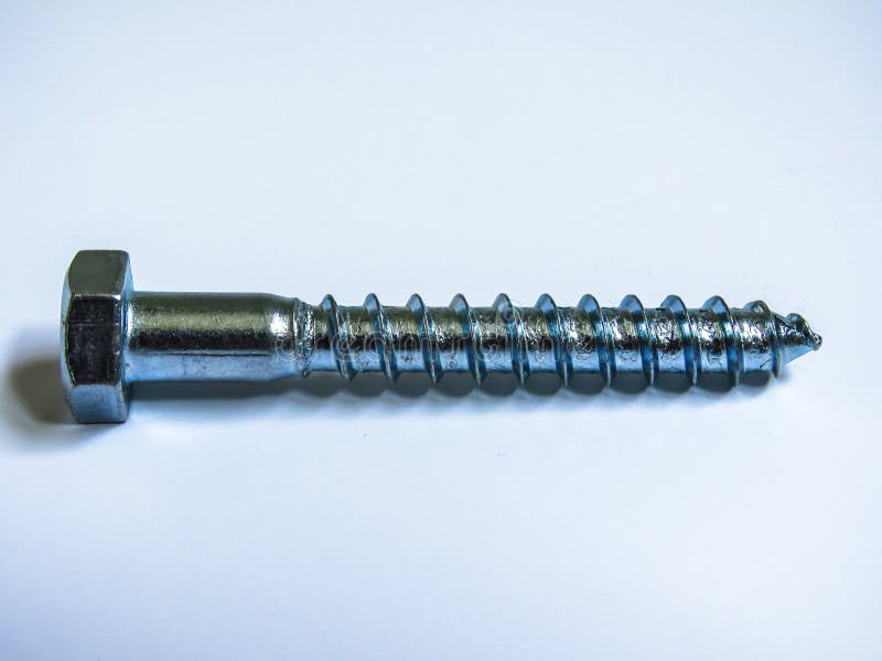 Hex head silver screws stock photo. Image of silver - 152875124