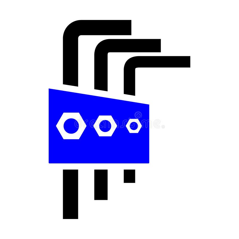 Hex Key Icon stock illustration. Illustration of symbol - 376224585