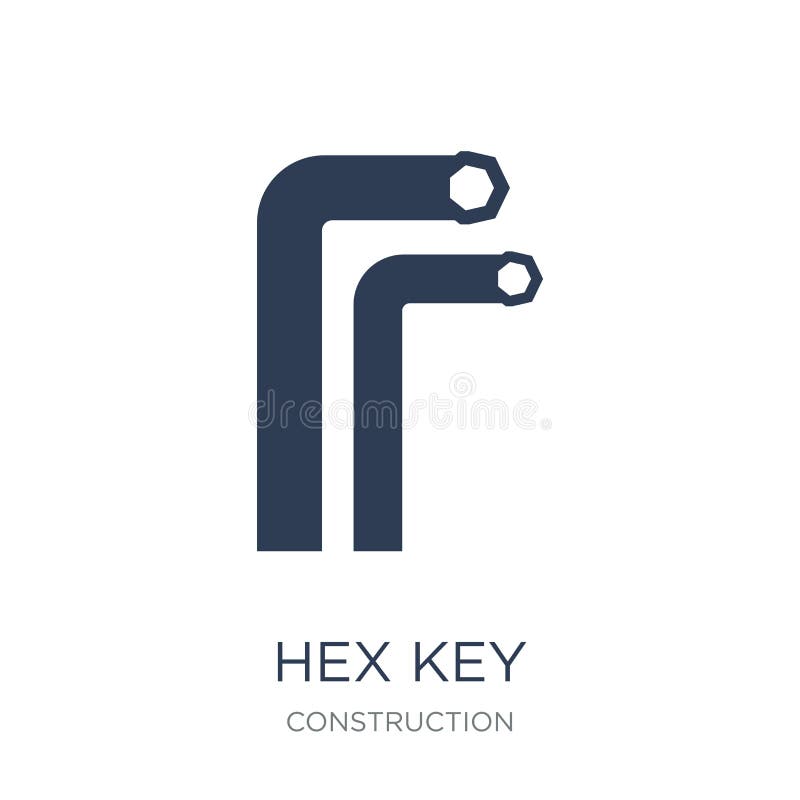 Hex Key Icon. Trendy Flat Vector Hex Key Icon on White Background from ...