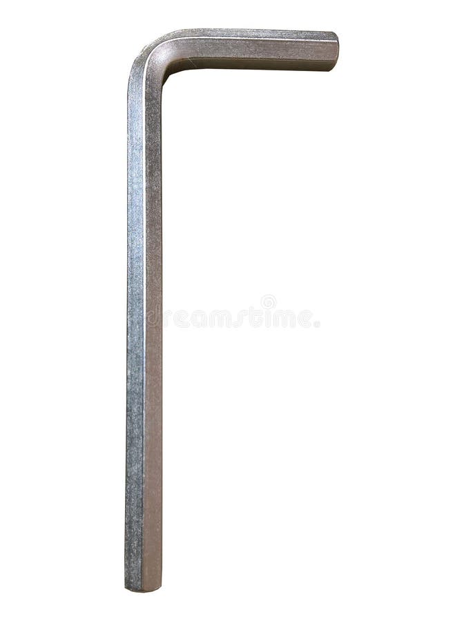 Hex Key Silver Isolated stock image. Image of white, separated - 91924531