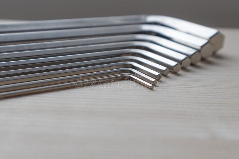 Old keys on workbench A stock image. Image of wooden - 33777551