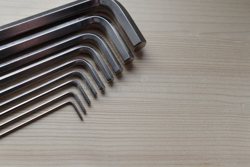 Old keys on workbench A stock image. Image of wooden - 33777551