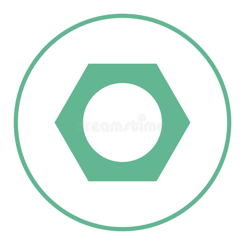 Hex Nut. Vector Illustration Decorative Design Stock Vector ...