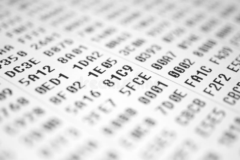 Hex Page stock image. Image of presentation, code, white - 15362623