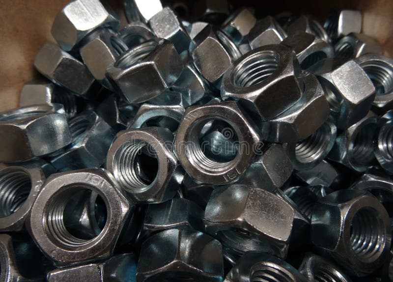 Standard Hex Nuts for Threaded Connection Detailed Stock Image Stock ...