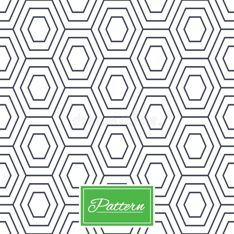 Hex Stripped Grid Seamless Pattern. Stock Vector - Illustration of ...