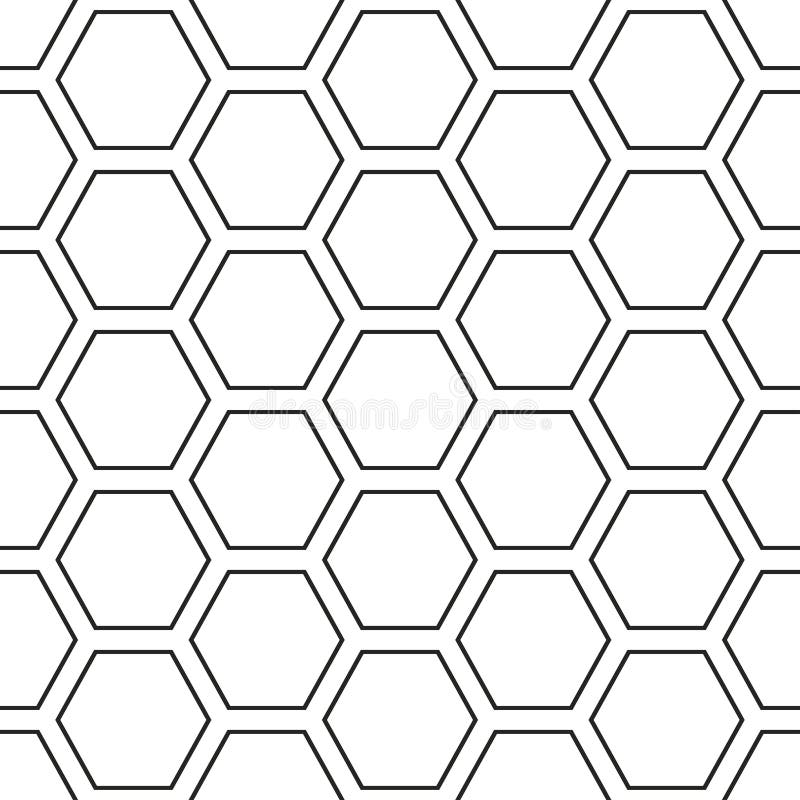 Hex Stripped Grid Seamless Pattern Stock Vector - Illustration of frame ...