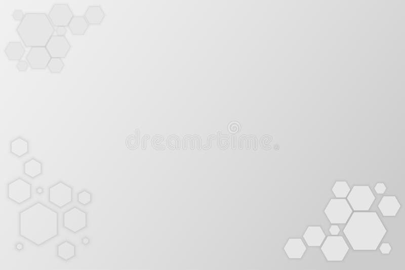 Grey Background with Hexagon Template. Science and Technology ...
