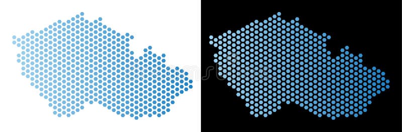 Czech Map Hexagon Abstraction Stock Vector - Illustration of ...