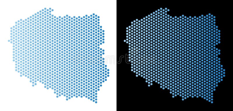 Poland Map Honeycomb Mosaic Stock Vector - Illustration of abstraction ...