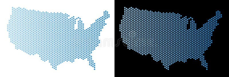 USA Map Hex Tile Abstraction Stock Vector - Illustration of america ...