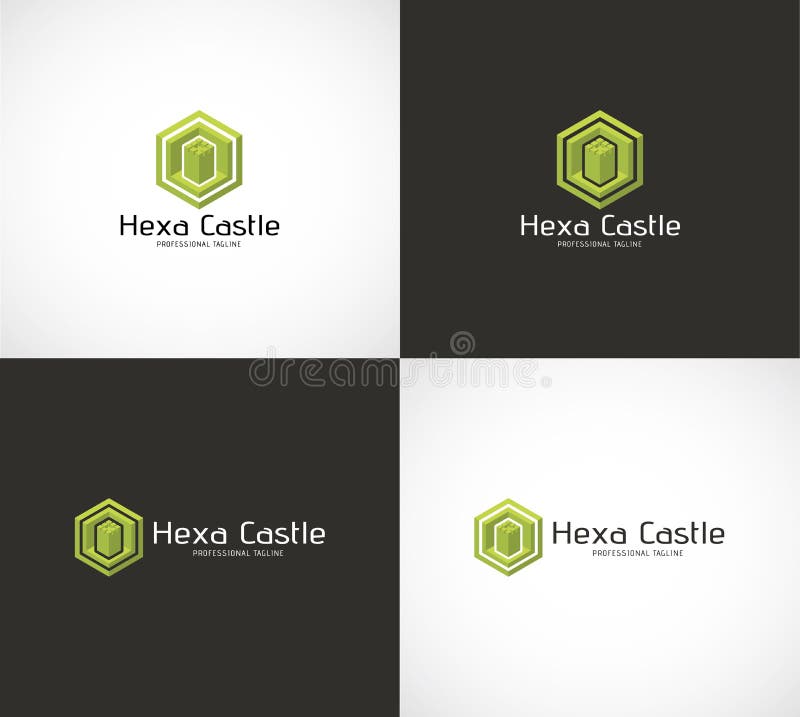 Hexa Castle Logo stock vector. Illustration of cubical - 117980846
