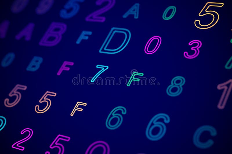 Hexadecimal Code on Digital Computer Screen. Stock Vector ...