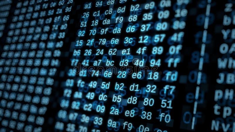 Hexadecimal Code, Hacking Concept Stock Illustration - Illustration of ...