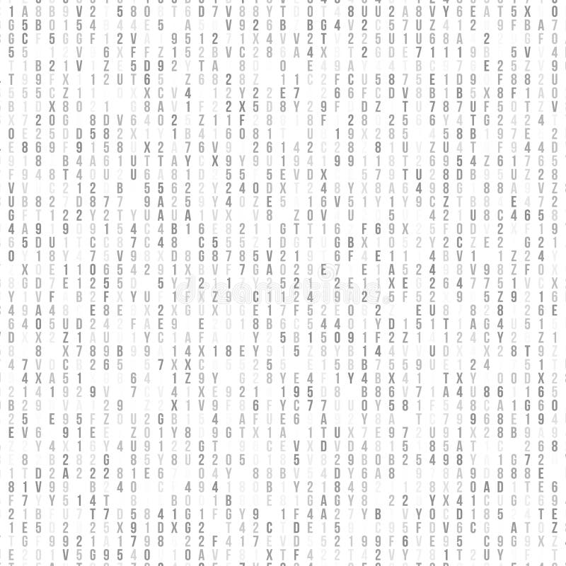 Hexadecimal Computer Code in the Form of a Silhouette of the World Map. Blue Symbols on Dark ...