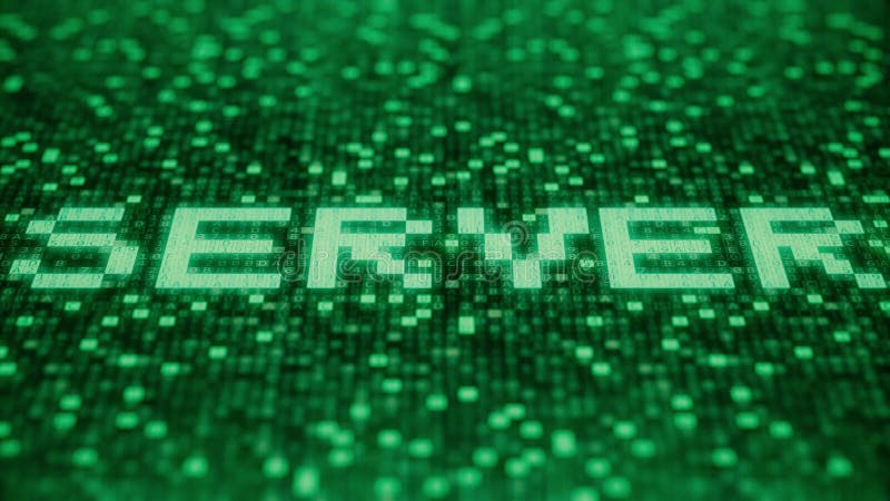 Flashing Hexadecimal Symbols On A Green Computer Screen Compose Data Word Loopable 3d Animation