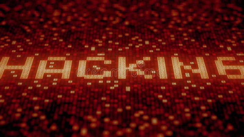 Flashing Hexadecimal Symbols On A Red Computer Screen Compose Hacking 1274