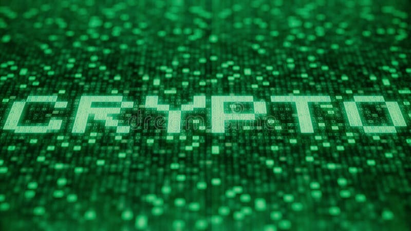 Hexadecimal Symbols Flashing on a Green Computer Screen. Loopable 3D Animation Stock Video ...