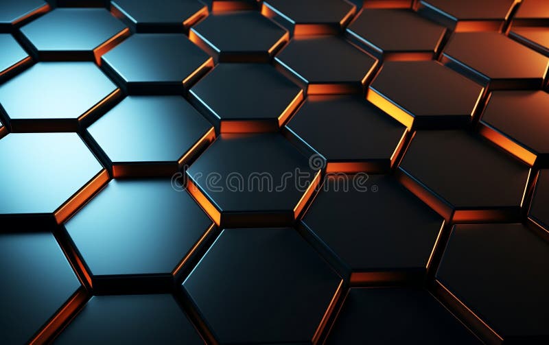 Hexagon Abstract 3D Background Stock Illustration - Illustration of ...