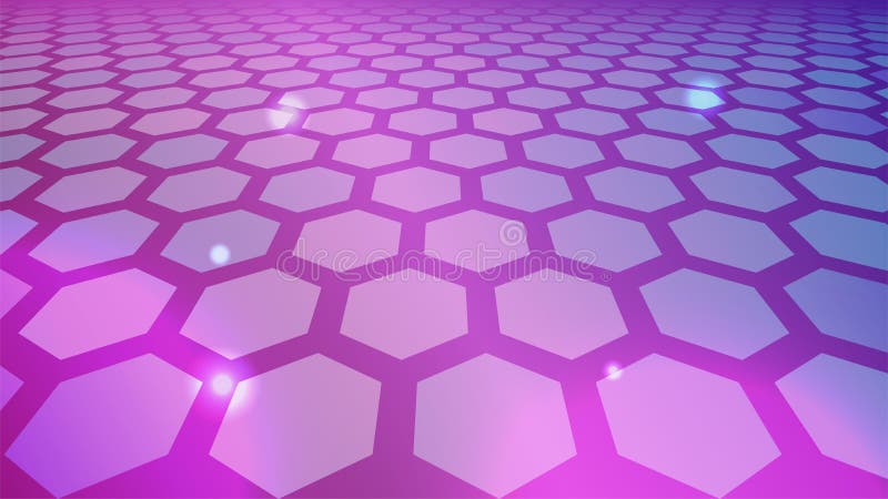 Hexagon Abstract Background. Future Honeycomb Perspective Pattern ...