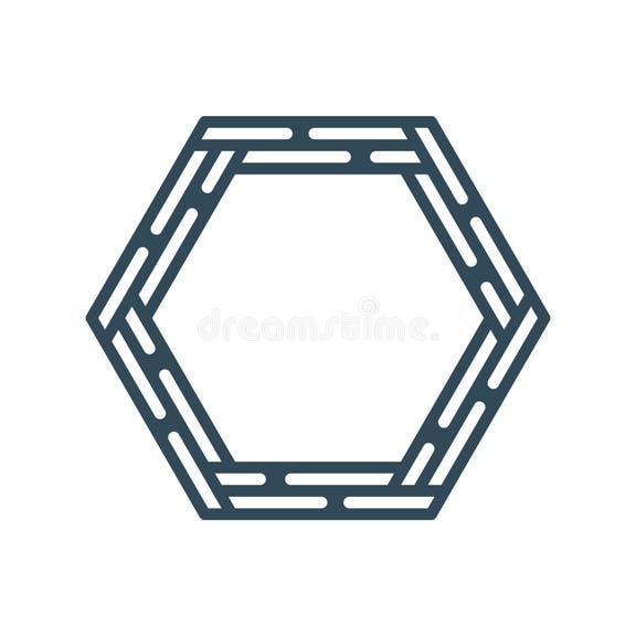 Hexagon Abstract Frame, Border, Shape, Element. Six-sided Polygon Stock ...
