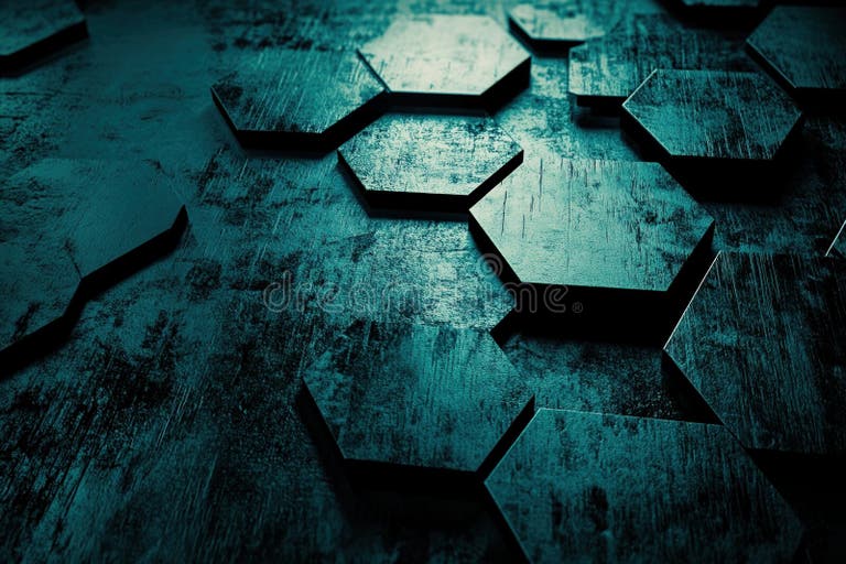 Hexagon Abstract Pattern with Dimensional Geometry and Textured Effect ...