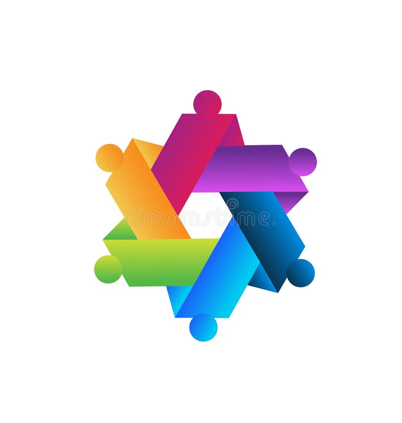 Abstract Teamwork Successful People Vector Logo Stock Vector ...