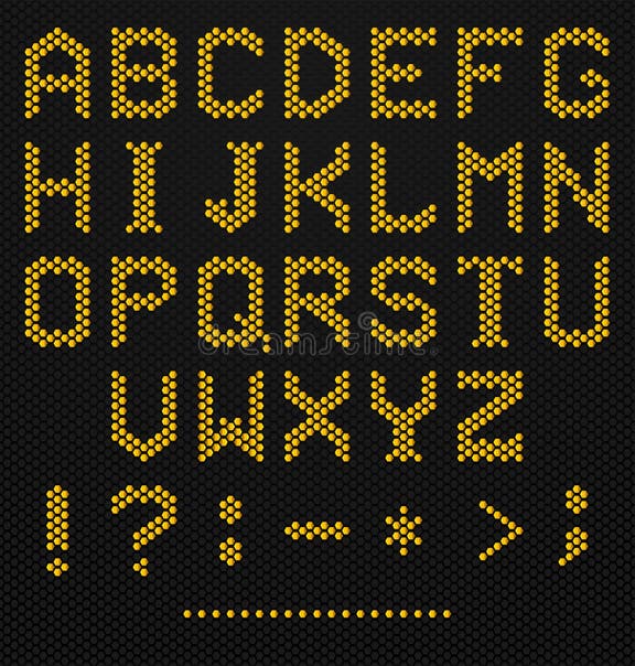 Hexagon Alphabet stock vector. Illustration of electronic - 23755580