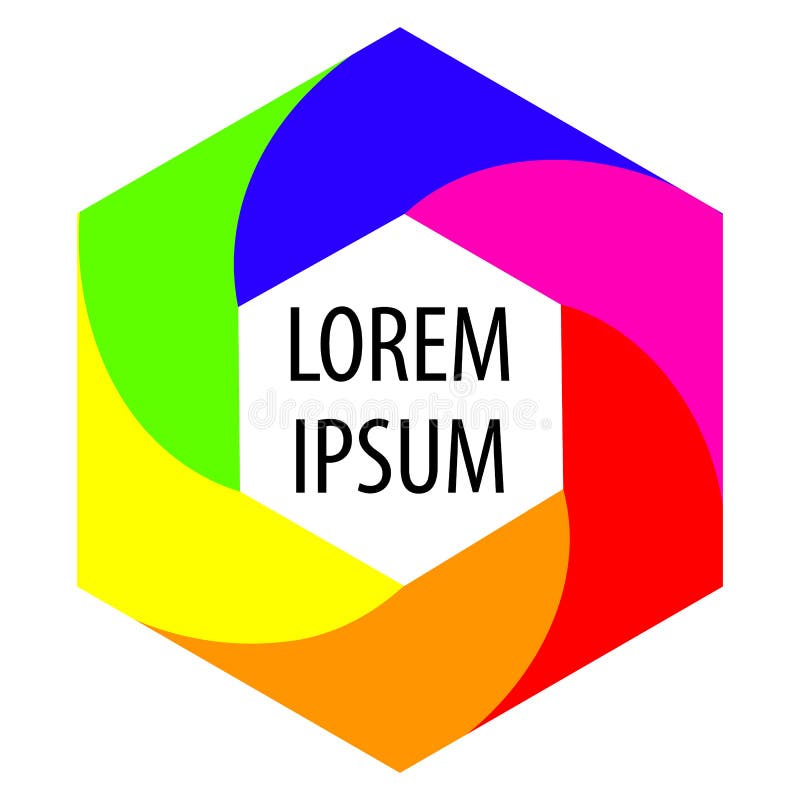 Hexagon Background for Text. Bright Color Form. Abstract Logo Stock ...