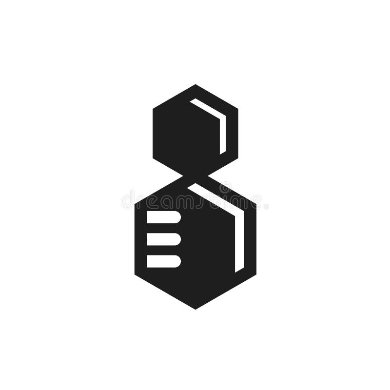 Hexagon Bee Logo Icon Vector Concept Design Stock Vector - Illustration of beehive, honeycomb ...