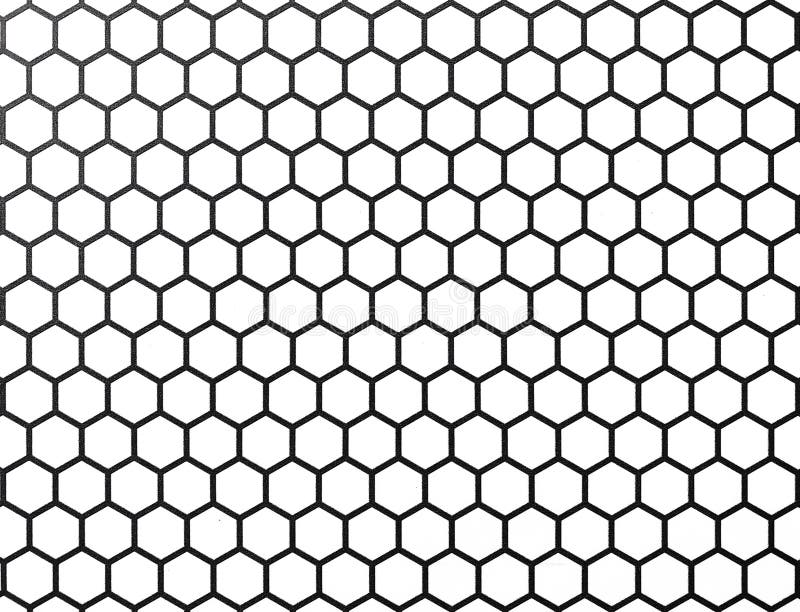 Hexagon Beehive Honeycomb Pattern Wall Black in White in Black Stock ...