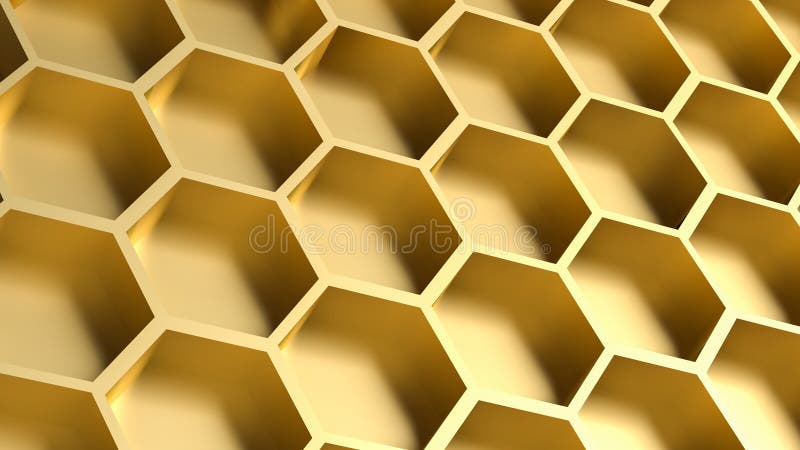 The Hexagon or Beehive Pattern for Background Concept 3d Rendering ...