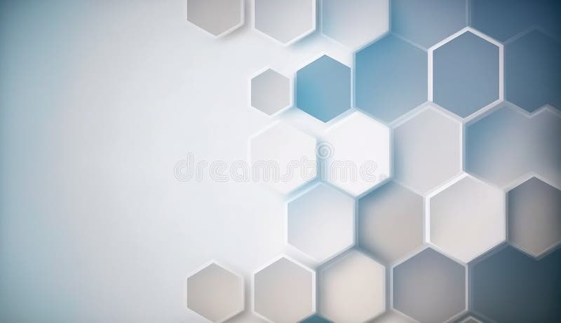 Hexagon Blue Abstract Background with Hexagonal Geometric Elements ...