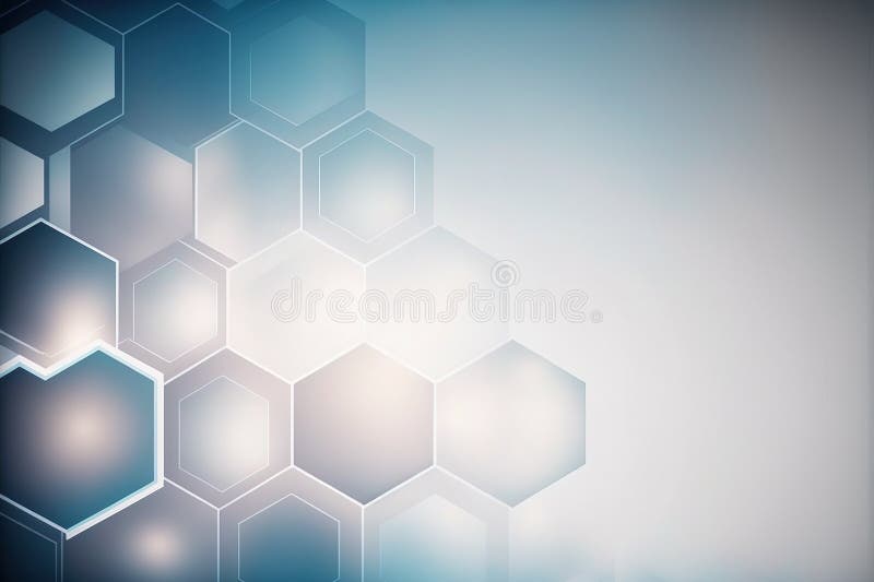 Hexagon Blue Abstract Background with Hexagonal Geometric Elements ...